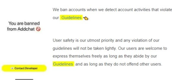 🚫 Banned User – Addchat